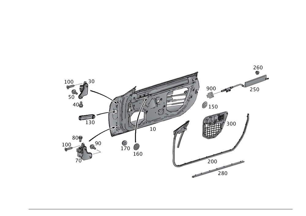 171-720-03-37 - Door Hinge 2005-2020 Mercedes-Benz | Mercedes-Benz USA ...