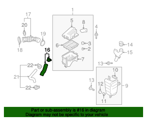 2004-2008 Chevrolet Air Cleaner Duct Hose to Air Injection Pipe ...