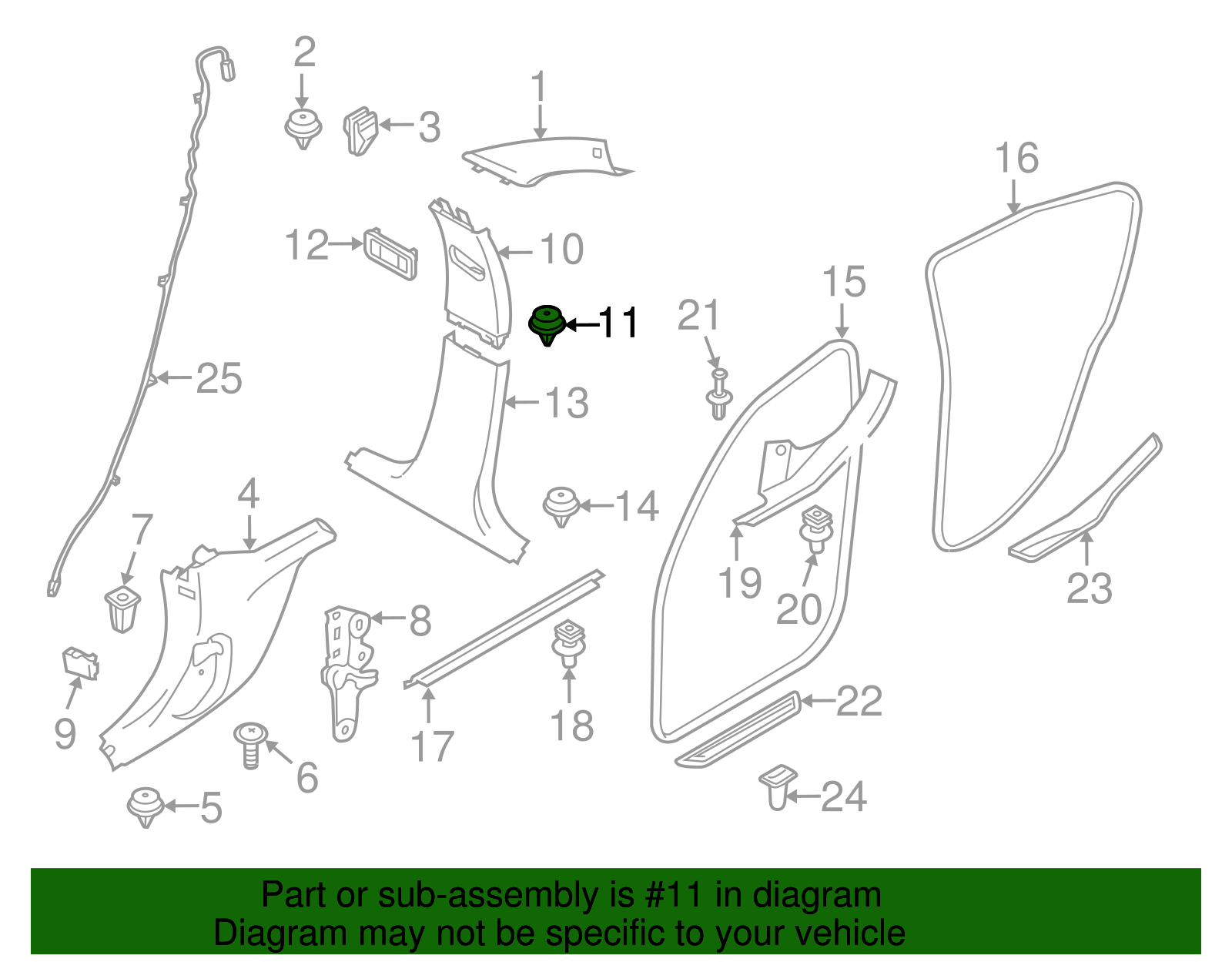 51437001491 - 2000-2025 BMW Trim Clip (51-43-7-001-491) | Parts ...