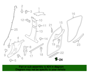 Genuine BMW 51-47-1-840-960 | Scuff Plate Clip - White | FREE Shipping ...