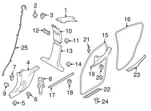 Genuine BMW 51-47-8-244-458 | Sill Plate Clip - Yellow | FREE Shipping ...