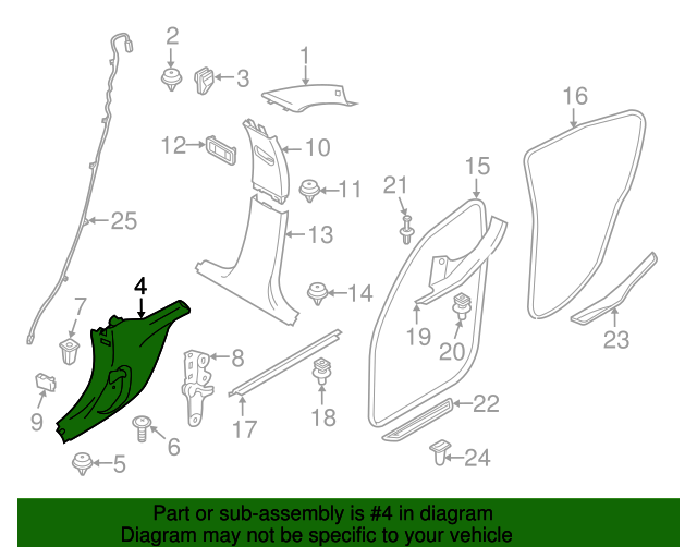 51-43-7-266-635 - Kick Panel Trim - 2012-2020 BMW | BMWPartsHub