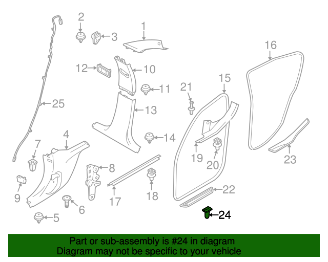 Genuine BMW 51-47-8-244-458 | Sill Plate Clip - Yellow | FREE Shipping ...