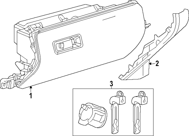 55320-AK020-C2 - Glove Box Assembly 2024 Toyota Tacoma | Longo Toyota Parts