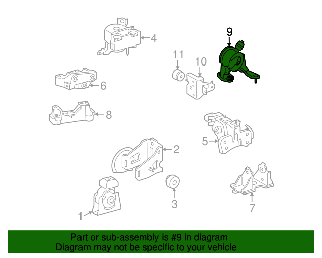 12371-28230 - Engine Mount 2010 Lexus HS250h | AutoNationParts.com