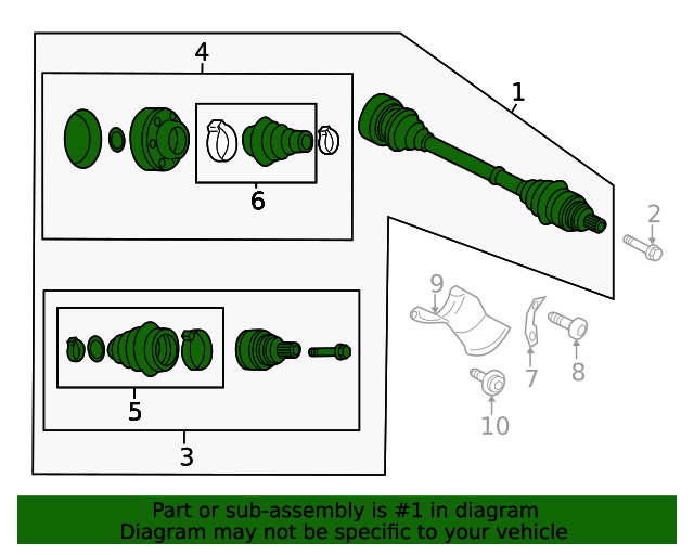 2018-2022 Audi Axle Assembly 80A-407-271-E | TascaParts.com
