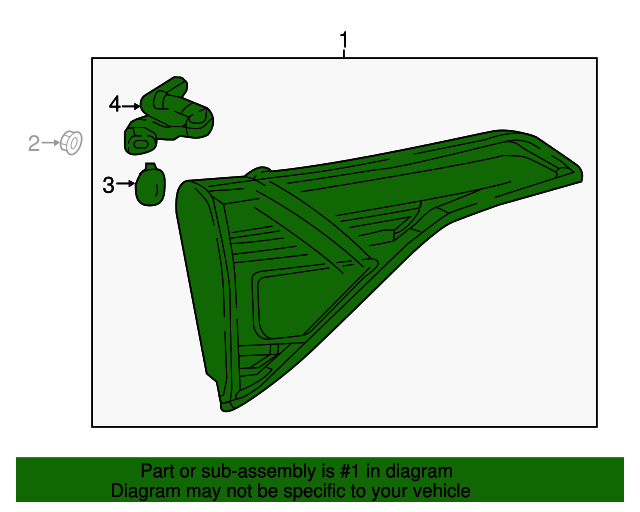 2017-2019 GMC Acadia Lamp 84697836 GM | GMPartsDirect.com
