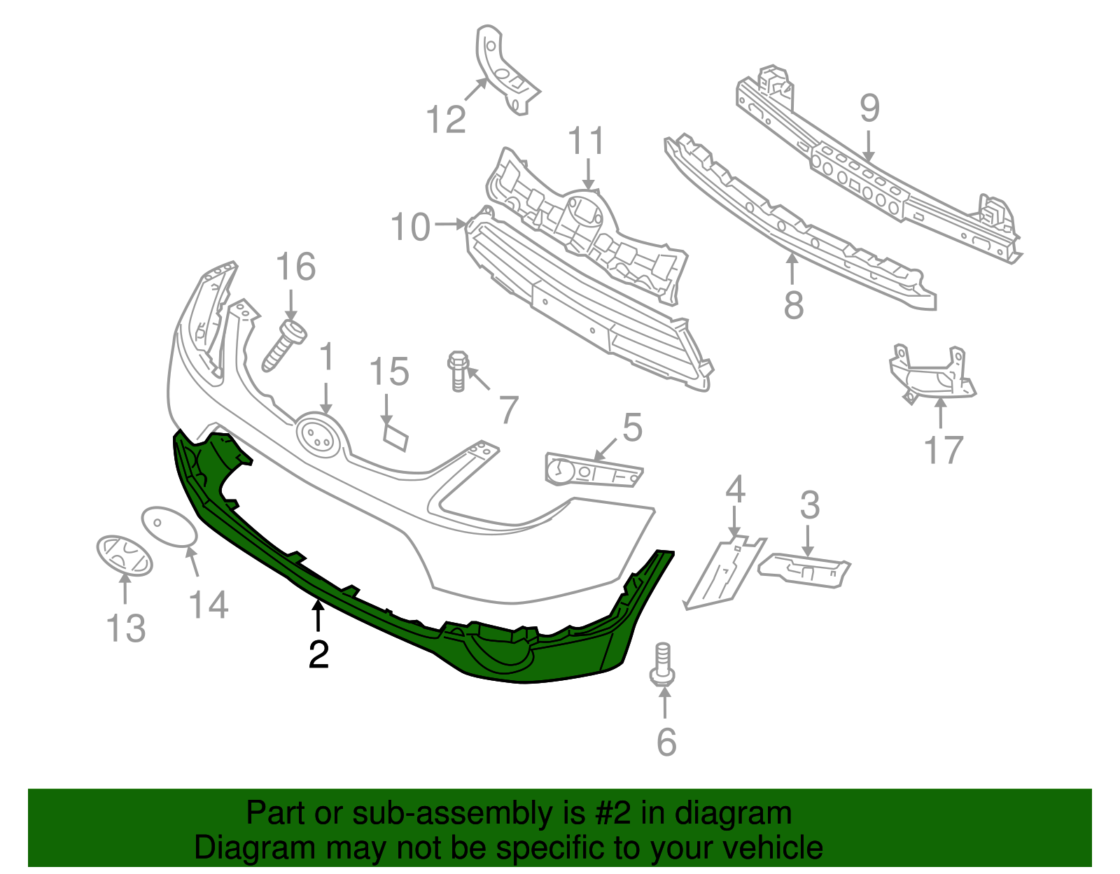 2007-2012 Hyundai Veracruz Bumper Cover 86512-3J000 | OEM Parts Online