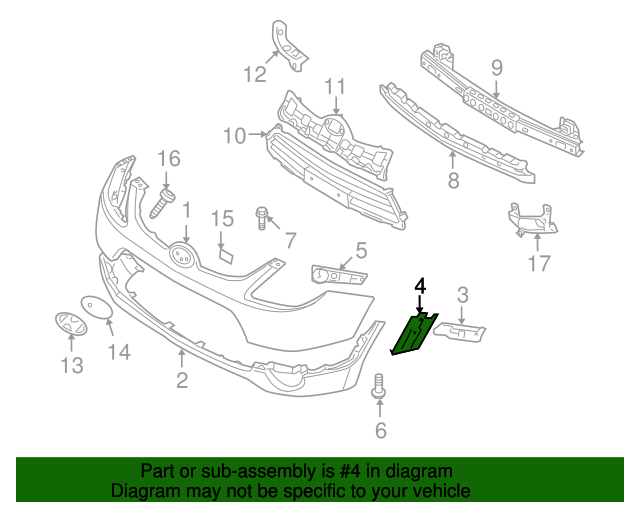 2007-2012 Hyundai Veracruz Bumper Cover Side Bracket 86578-3J020 | OEM ...