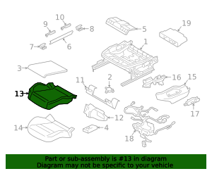 2019-2020 Porsche Cayenne Seat Cushion Pad 9Y0-881-376-AM | Sunset ...