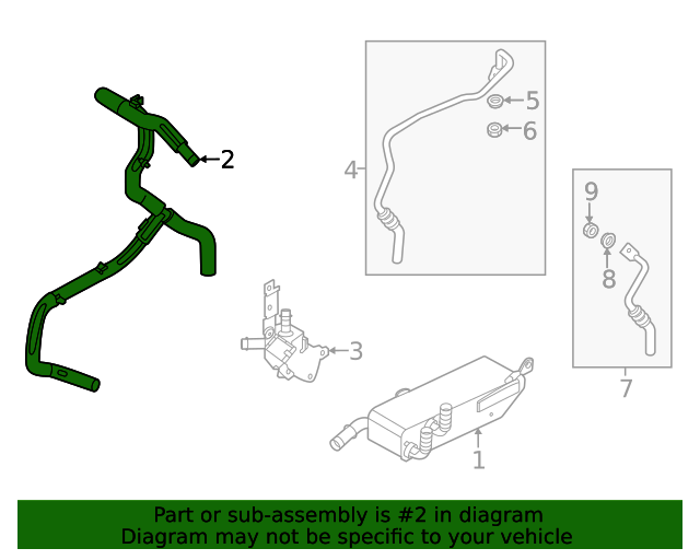2021 Ford Bronco Sport Inlet Hose LX6Z-8A577-Q | Online Ford Parts Catalog