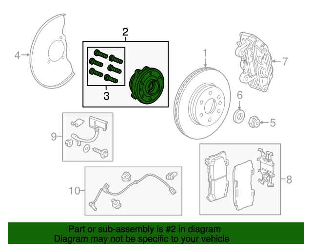 2015-2022 GM Front Wheel Hub 84681709 GM | GMPartsDirect.com