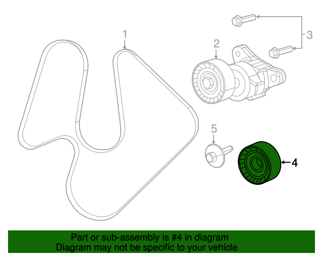 2014-2023 Mopar Idler Pulley 68433354aa | TascaParts.com