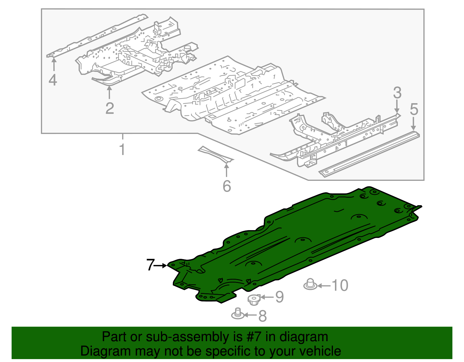 74511-TVA-A00 - 2018-2022 Honda Accord - Cover R Front Floor (Lower ...