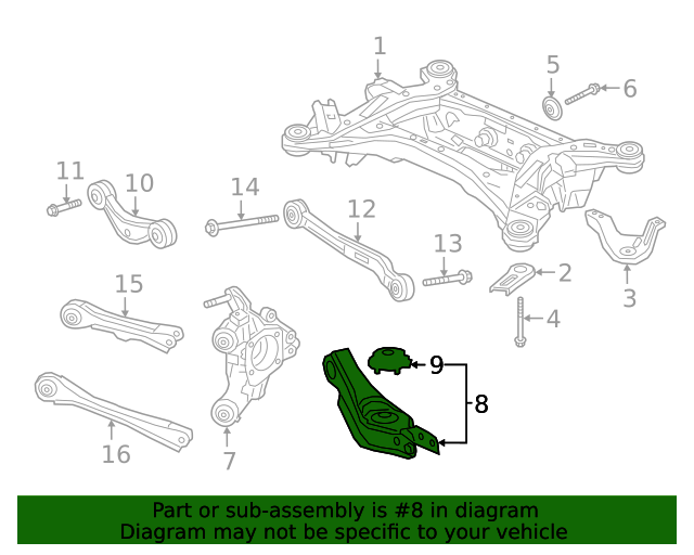 52350-TJB-A01 - Lower Control Arm 2019-2024 Acura | AutoNation Parts