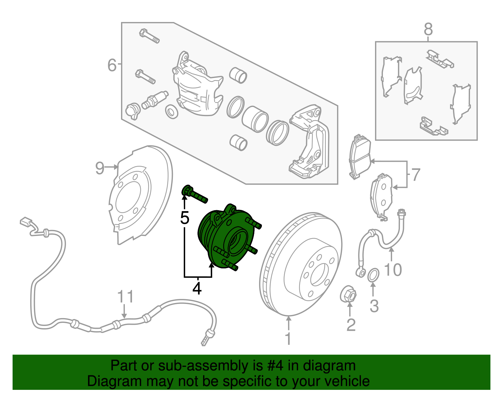2015-2024 Nissan Front Hub & Bearing 40202-3JK1D | My Nissan Part