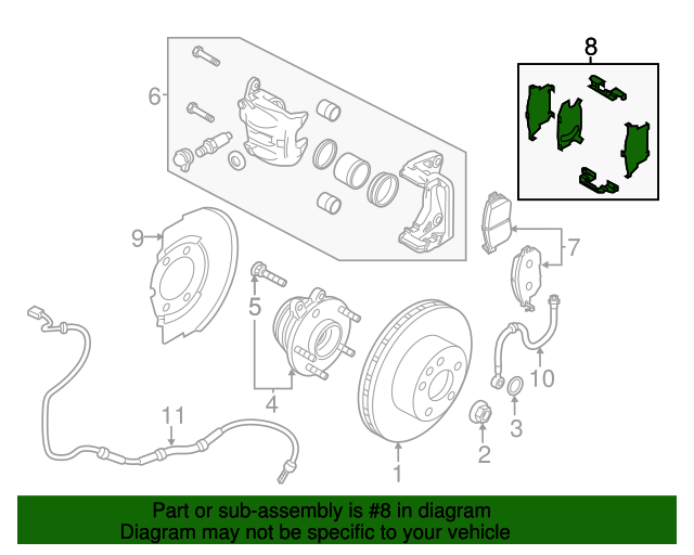 D1080-3JA0A | Nissan Hardware Kit-Front Disc Brake Pad - Genuine OEM ...