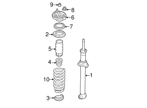 2013-2020 Mercedes-Benz Upper Mount Insulator 231-322-02-84-64 | MB OEM ...