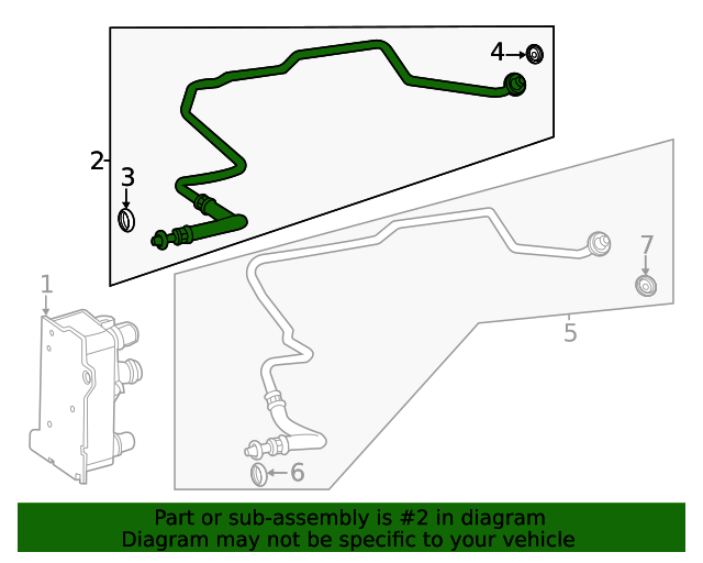 167-500-33-01 - Automatic Transmission Oil Cooler Hose Assembly 2020 ...