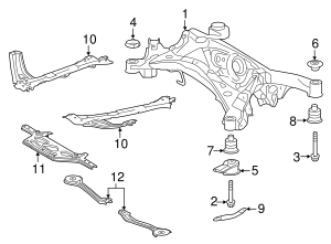 58035-24020 - Suspension Subframe Crossmember Brace 2020-2021 Lexus RC ...