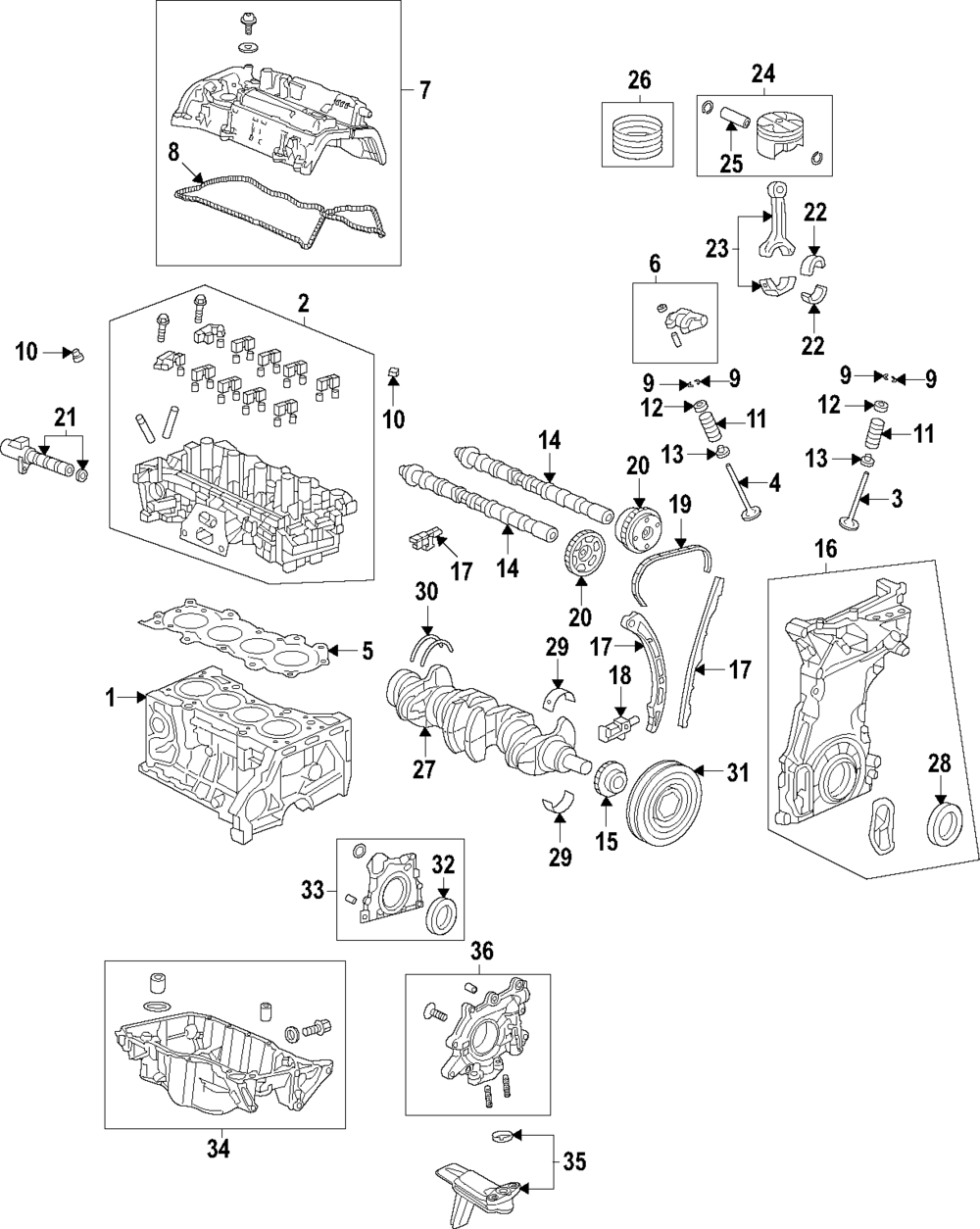 11300-59B-000 - Rear Main Seal Retainer 2016-2024 Honda | Honda Parts ...