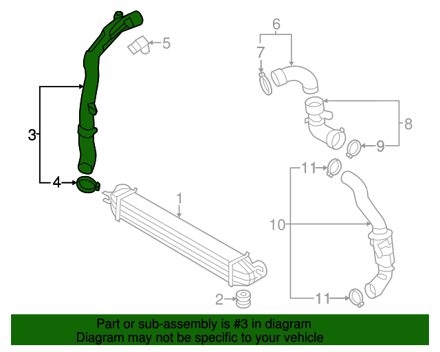 13-71-9-804-247 - Turbocharger Intercooler Pipe 2011-2016 Mini ...
