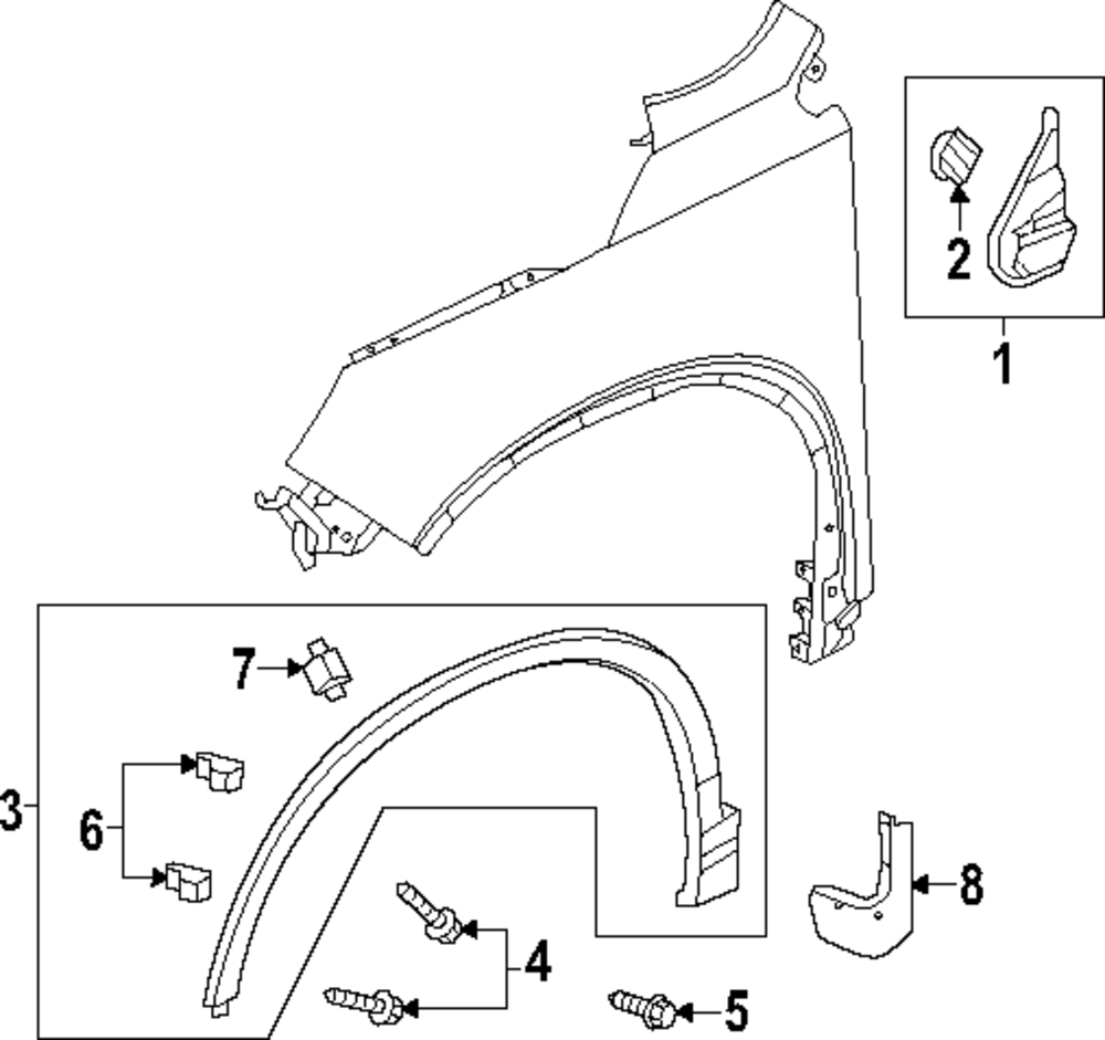 74115-T90-A00 - 2023-2025 Honda Pilot - Wheel Flare | Genuine Honda Parts