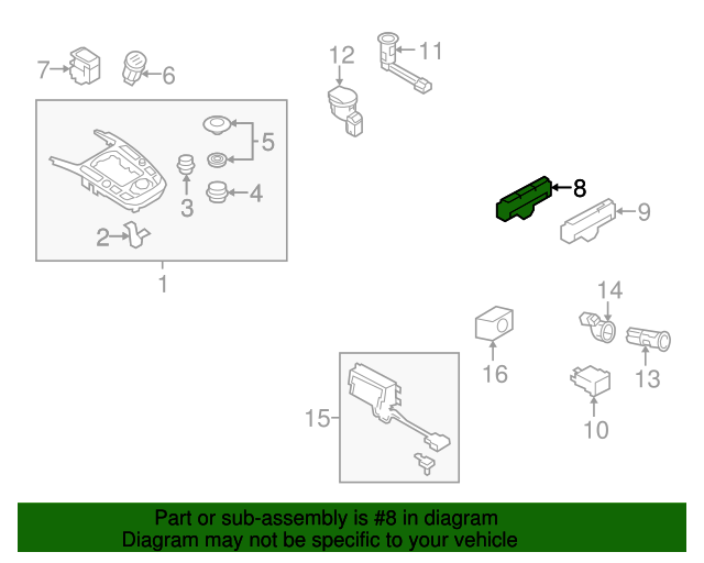 2013-2016 Audi Stab Control Switch 8K0-959-673-G-V10 | Audi USA Parts