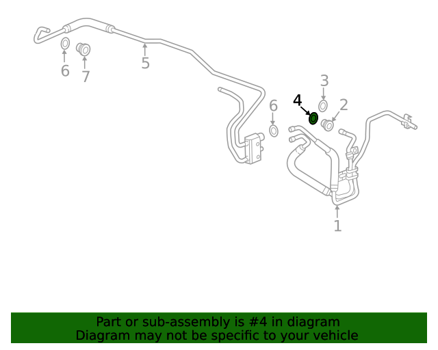 2018-2024 GM Transmission Fluid Cooler Pipe Fitting Seal 24284737 GM ...