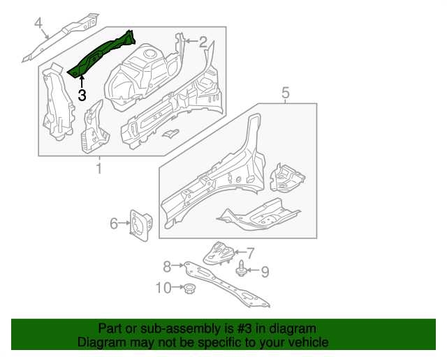 2013-2020 Ford Upper Reinforced - Driver's Side (LH) DG9Z-16185-A ...
