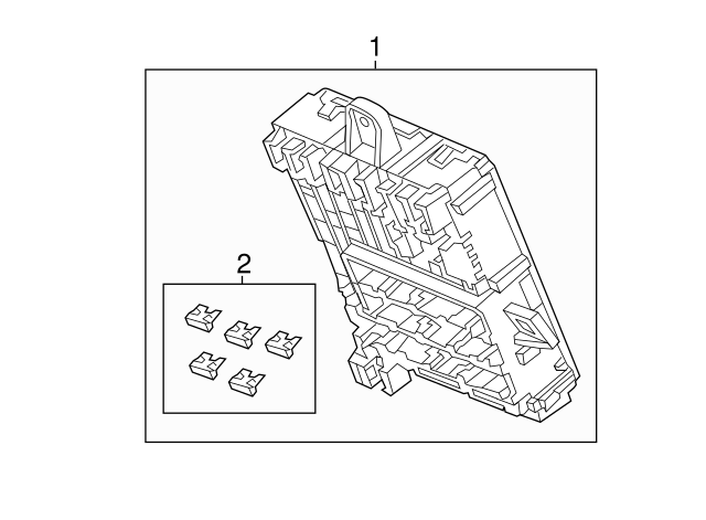 38200-T5A-A32 - Box Assembly, Fuse (Rewritable) - 2018-2020 Honda Fit ...
