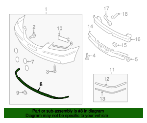 Hyundai - 86591-3L000 - Spoiler - 2006-2007 Hyundai Azera | OEM Hyundai ...