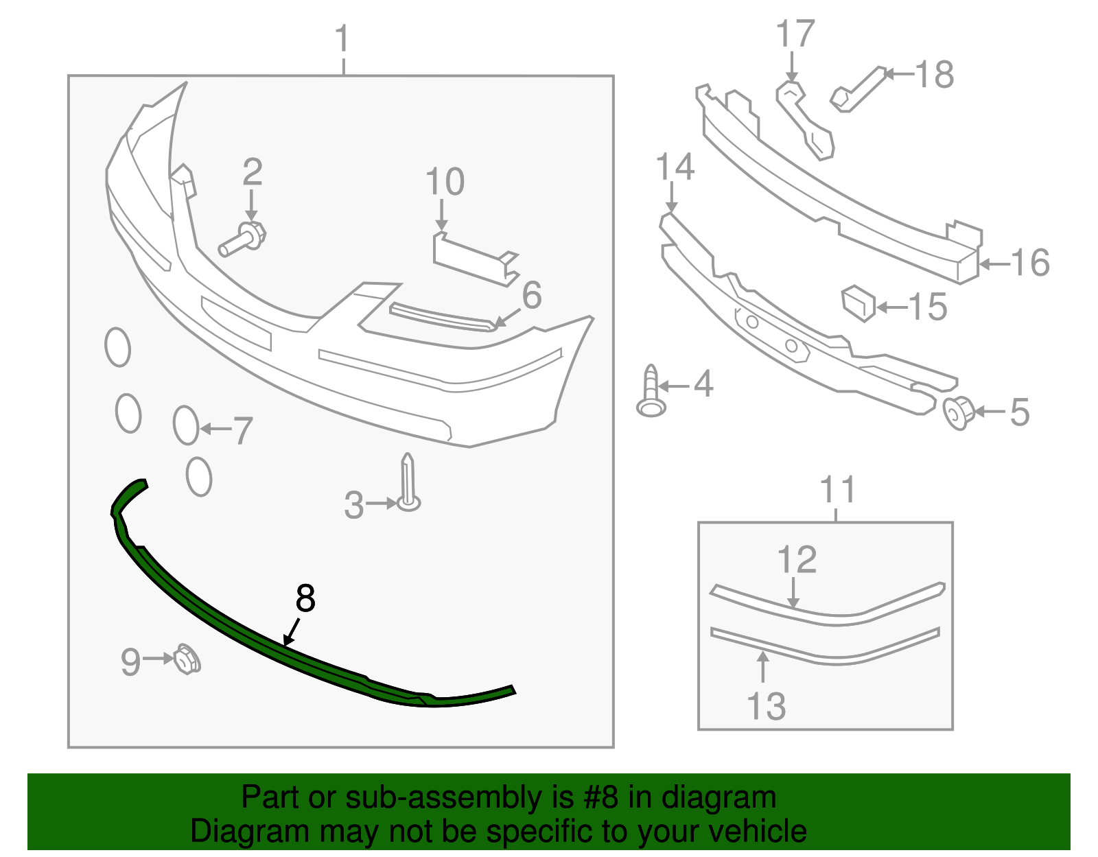 Hyundai - 86591-3L000 - Spoiler - 2006-2007 Hyundai Azera | OEM Hyundai ...