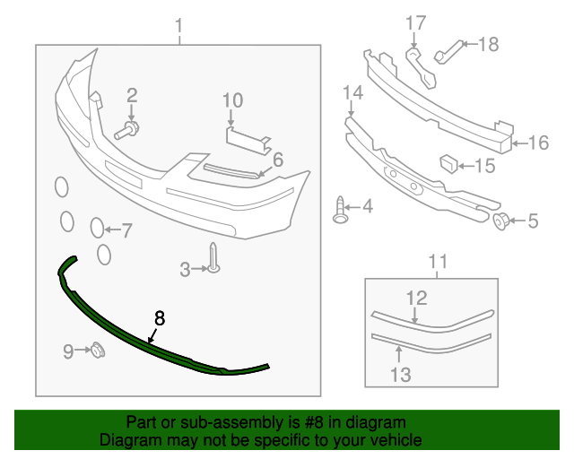 86591-3L000 - Spoiler - 2006-2007 Hyundai Azera | OEM Hyundai Parts Outlet
