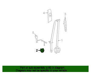 73233-12020-B1 - Seat Belt Bolt Cover Cap 2009-2013 Toyota ...