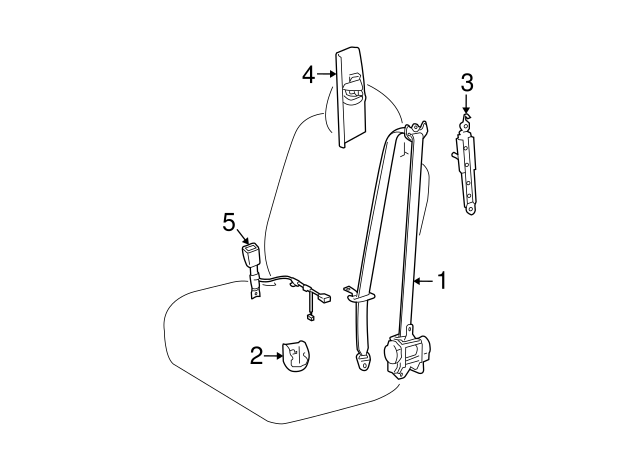 73233-12020-B1 - Seat Belt Bolt Cover Cap 2009-2013 Toyota ...