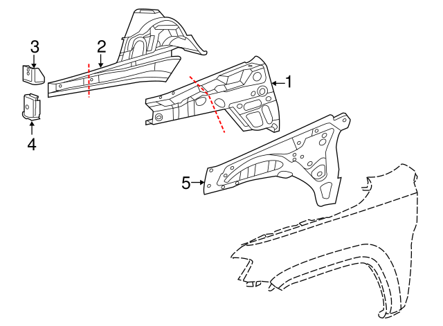 2013-2022 Jeep Inner Panel 68427507AB | Mopar Parts Canada