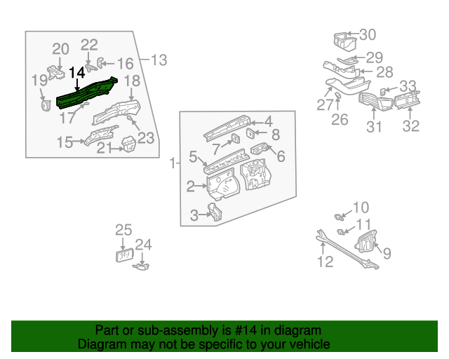 57111-0E010 - Inner Rail - 2001-2013 Toyota Highlander | OEM Genuine ...