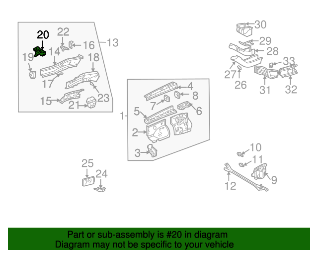 2001-2007 Toyota Highlander Battery Tray 53704-48020 | Sparks Parts