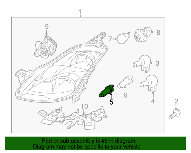 26261-9B90D - Bulb - 2010-2012 Nissan Altima | Nissan OEM Parts Direct
