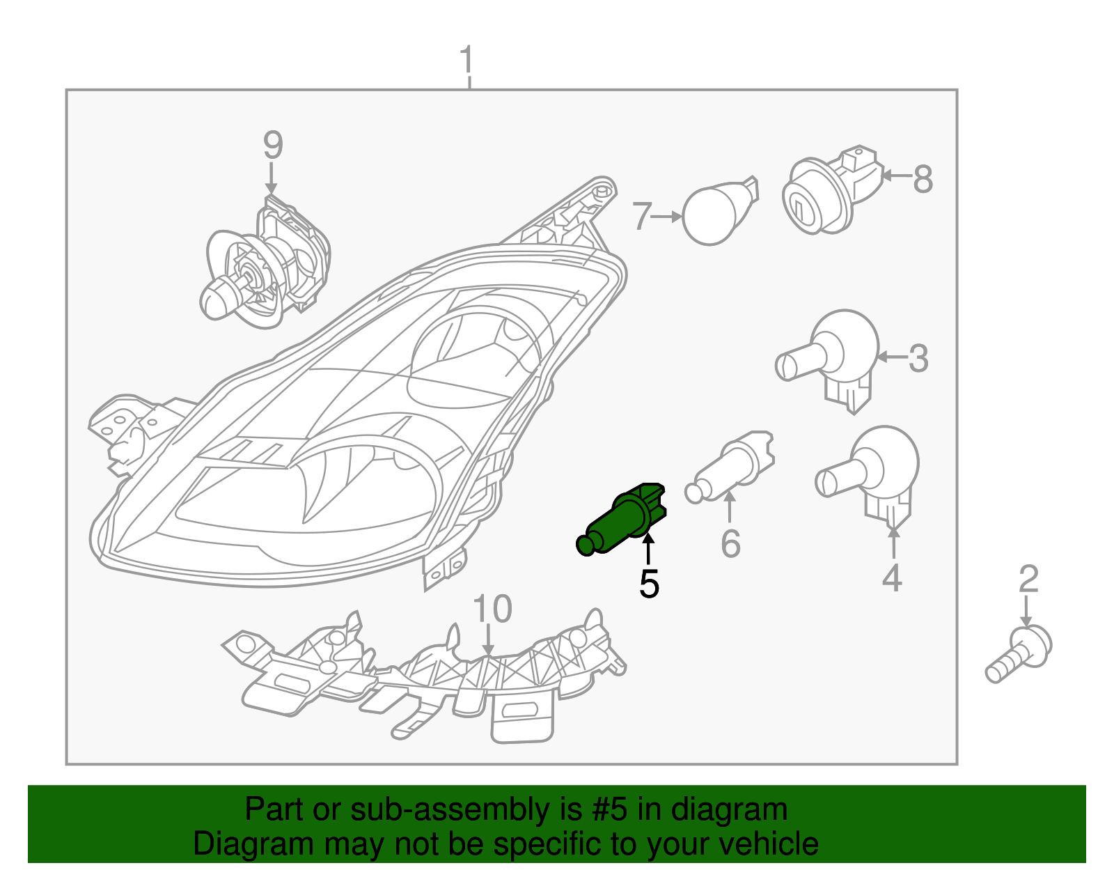 26261-9B90D - Bulb - 2010-2012 Nissan Altima | Nissan OEM Parts Direct