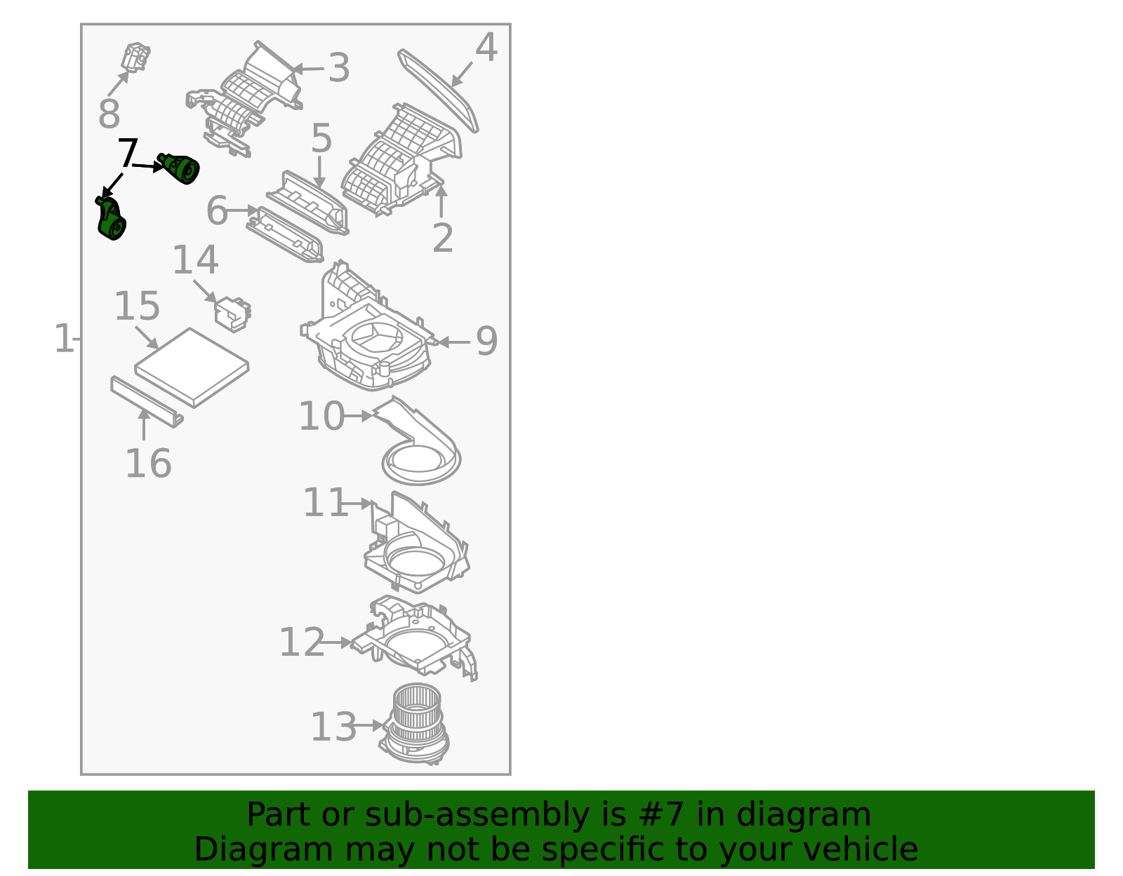 2022-2025 Kia | HVAC Blend Door Lever | 97149-C5300 | Kia Auto Parts