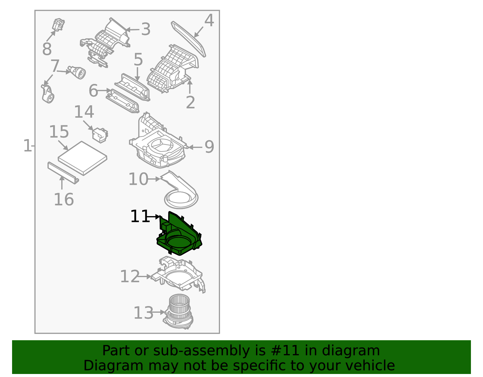 97115-R0000 - HVAC Blower Motor Housing 2022-2025 Kia Carnival | Kia.Parts