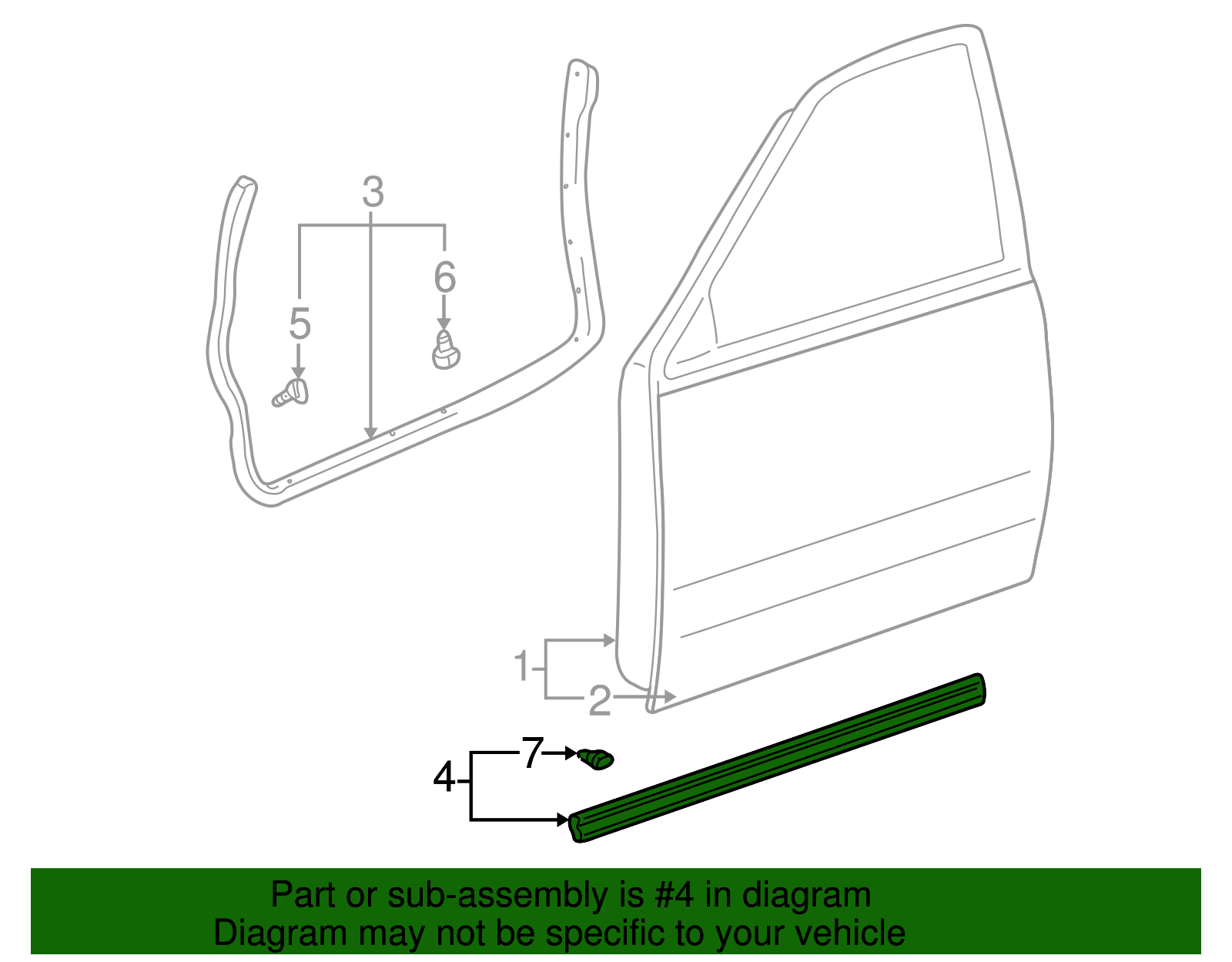 2001-2007 Toyota Weatherstrip 67863-0C020 | Toyota Parts Center