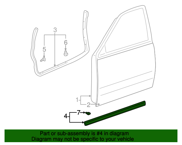 2001-2007 Toyota Weatherstrip 67863-0C020 | OEM Parts Online