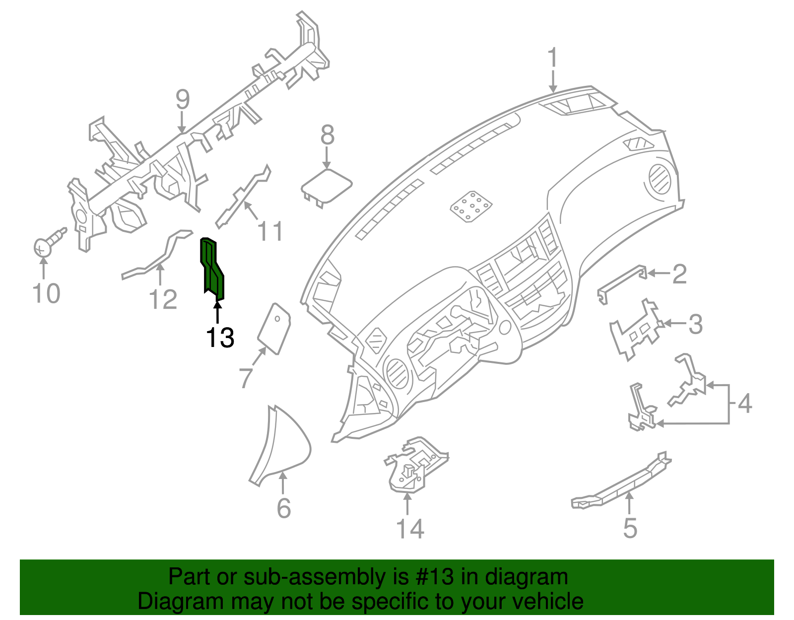 2013-2020 Infiniti Reinforced Beam Bracket 68170-3JA0A | Infiniti of ...