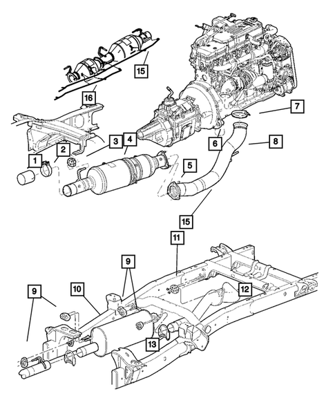 Exhaust System for 2007 Dodge Ram 3500 | My Mopar Parts