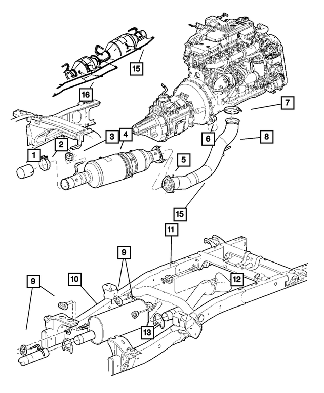 2007-2010 Dodge Ram 3500 Exhaust Tailpipe 52121925AE | Mopar eStore