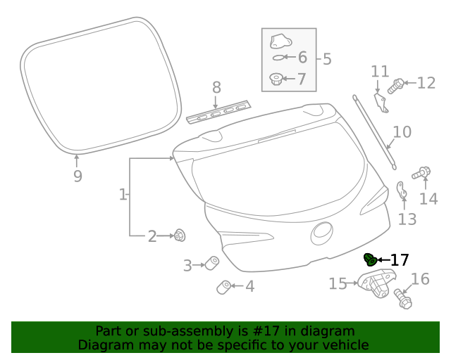 90189-06076 - Park Assist Camera Grommet 2000-2023 Toyota | Group 1 ...