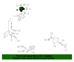 21825-C1000 - Front Mount Bracket - 2016-2020 Kia Optima | Kia Auto Parts
